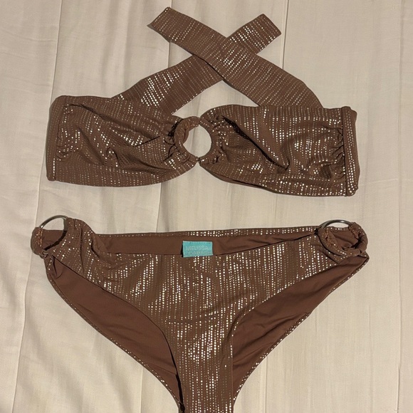 Melissa Odabash | Swim | Melissa Odabash Brown Bikini With Silver ...